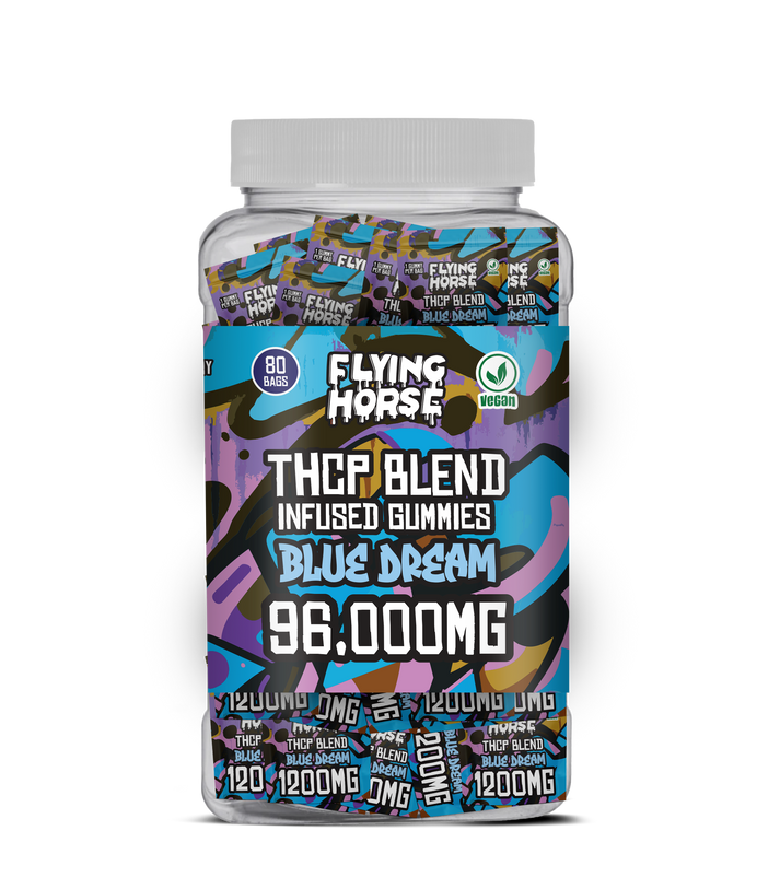 FLYING HORSE THCP BLEND INFUSED GUMMIES 96000MG 80CT/JAR – Flying Horse